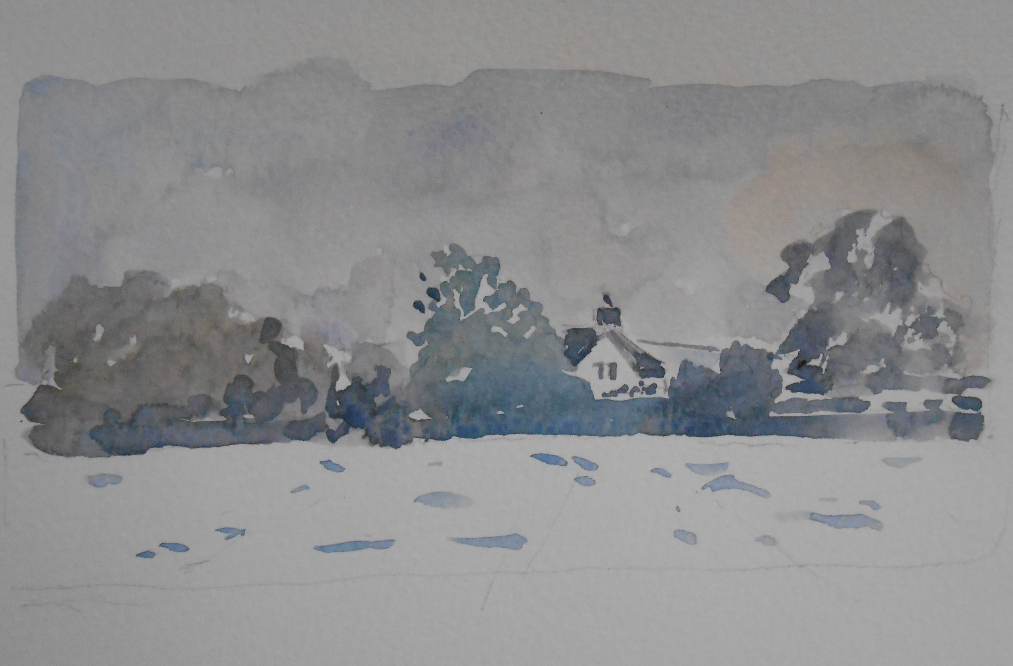 March snow – Graham Findlay Watercolours